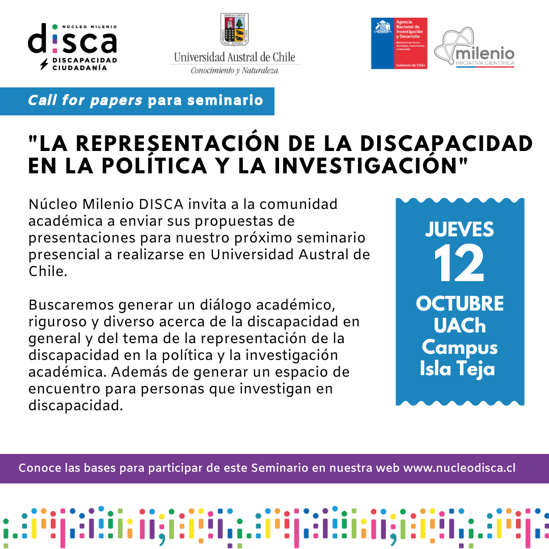 Núcleo Disca - Discapacidad y ciudadanía Núcleo DISCA call for papers ...